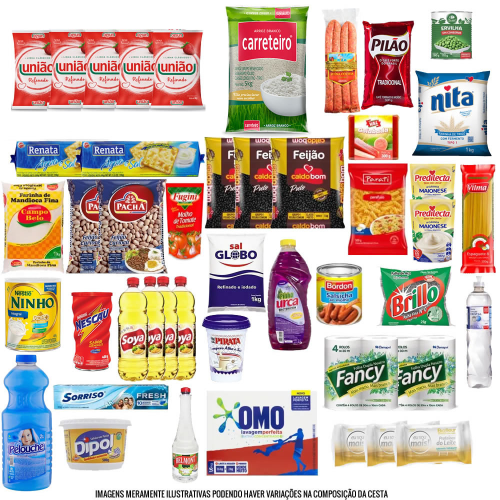 Cesta Básica – E (33 Itens) 5K Açúcar | Cesta Básica RJ Melhor Preço Cesta Básica – E (33 Itens) 5K Açúcar | Cesta Básica RJ Melhor Preço